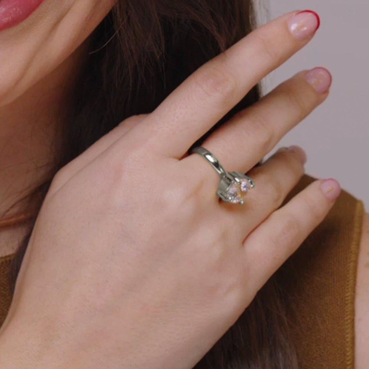 Charlotte Ring Mocha Mousse – ForeverCrystals