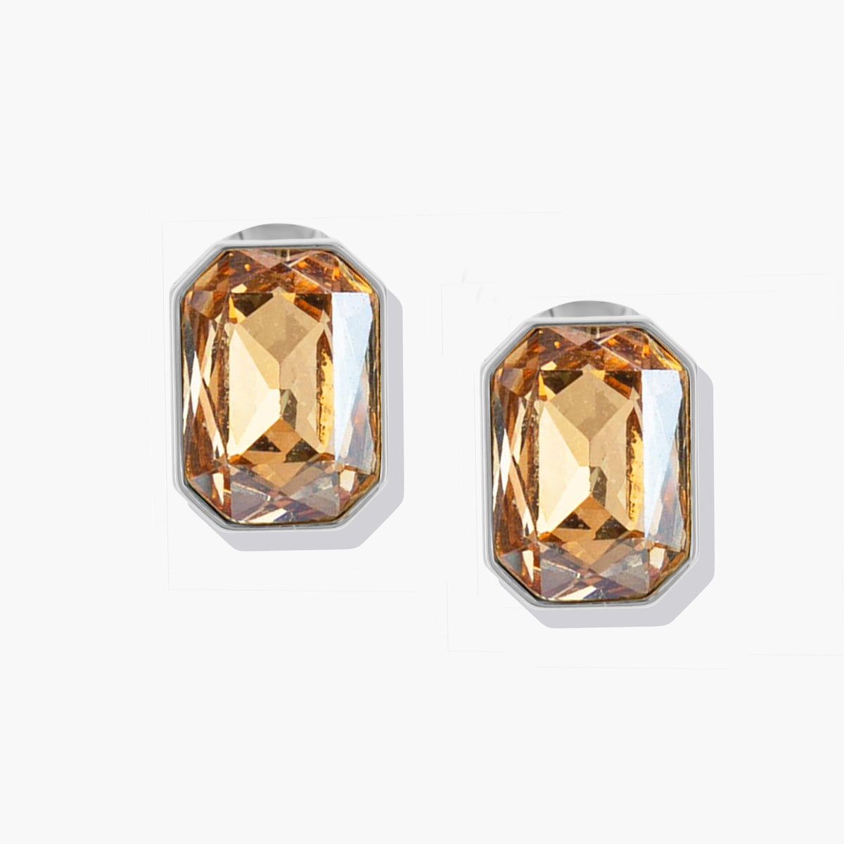 Zahiry Stud Earrings Gold Golden Shadow – ForeverCrystals